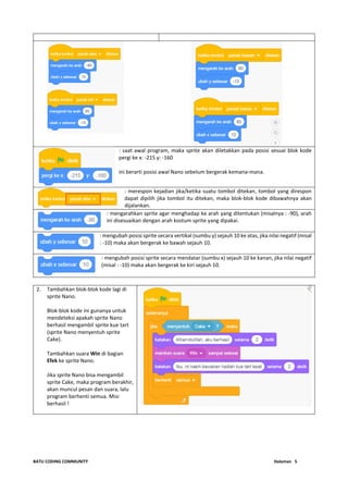 Modul pelatihan coding scratch level 2 | PDF
