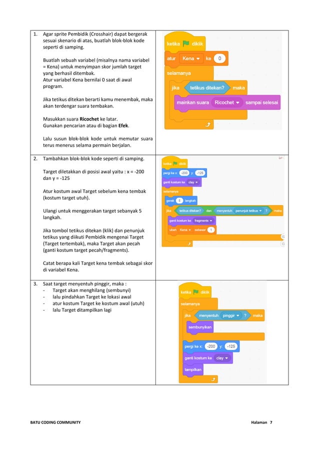 Modul pelatihan coding scratch level 2 | PDF