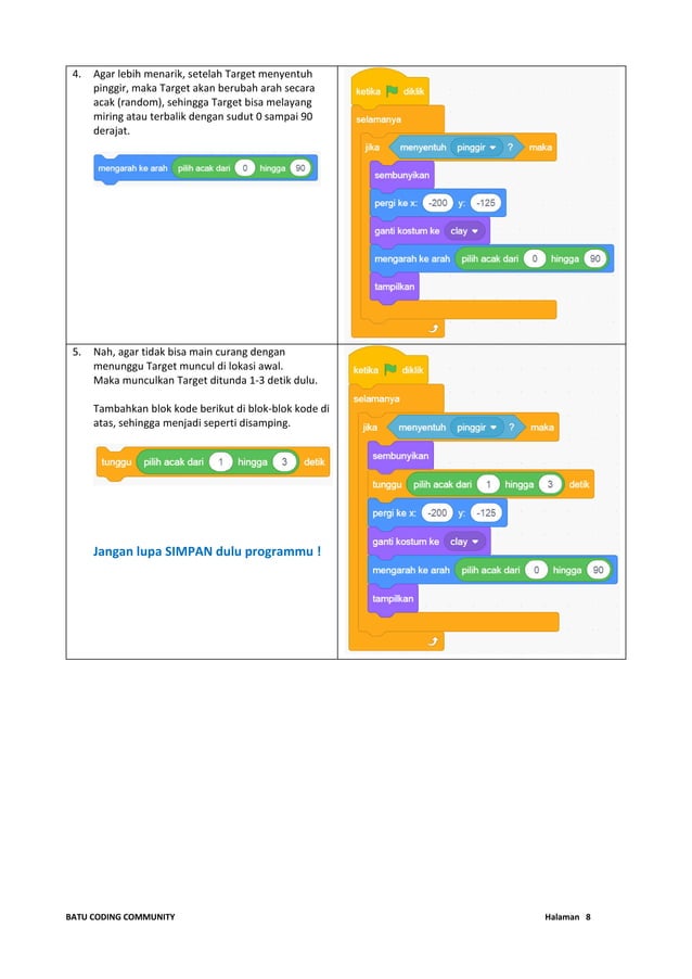 Modul pelatihan coding scratch level 2 | PDF