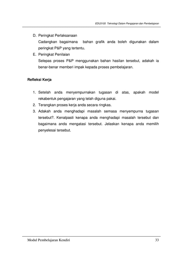 Modul pembelajaran edu3105 | PDF