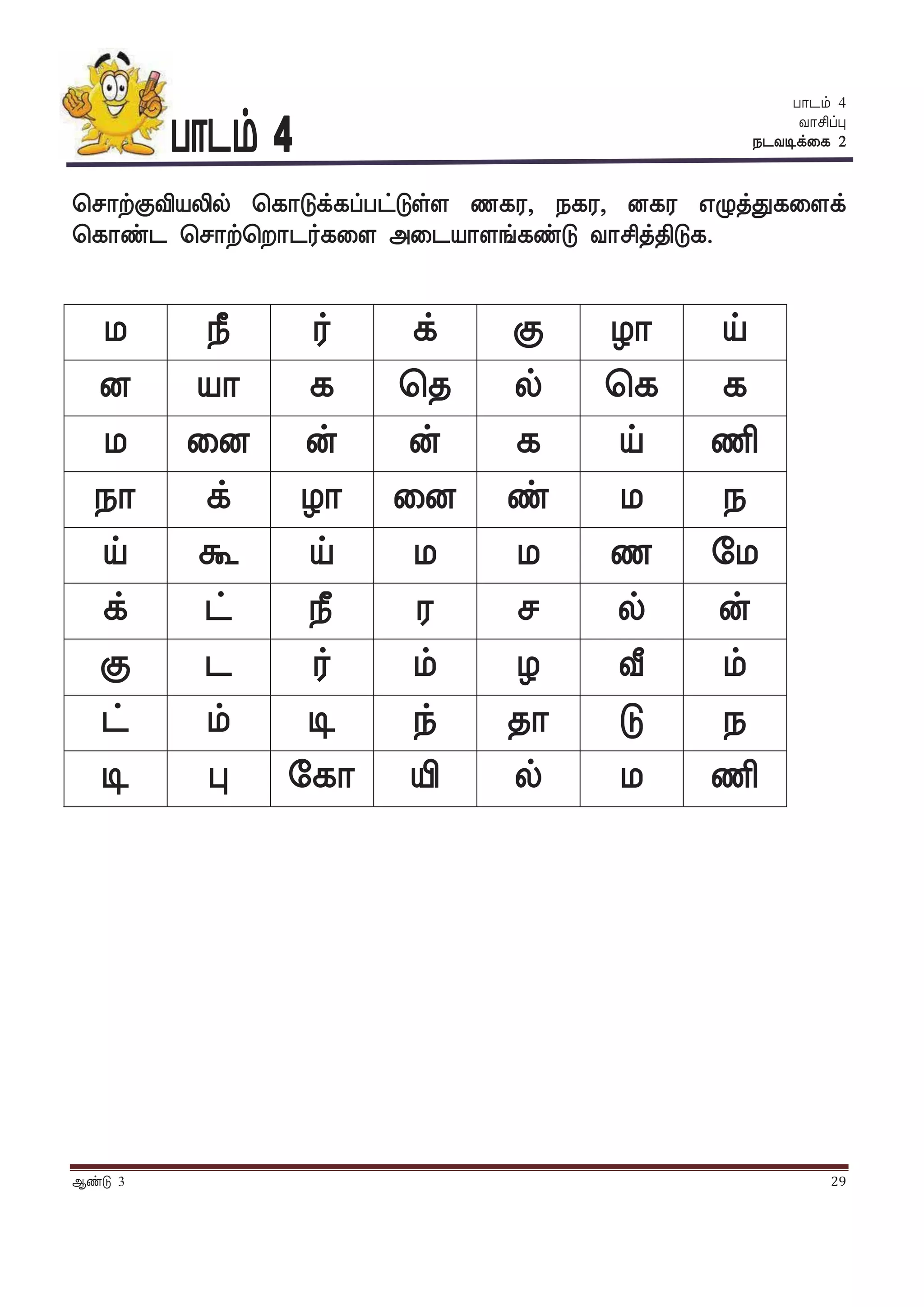 Modul pembelajaran bahasa tamil sk tahun 3 | PDF