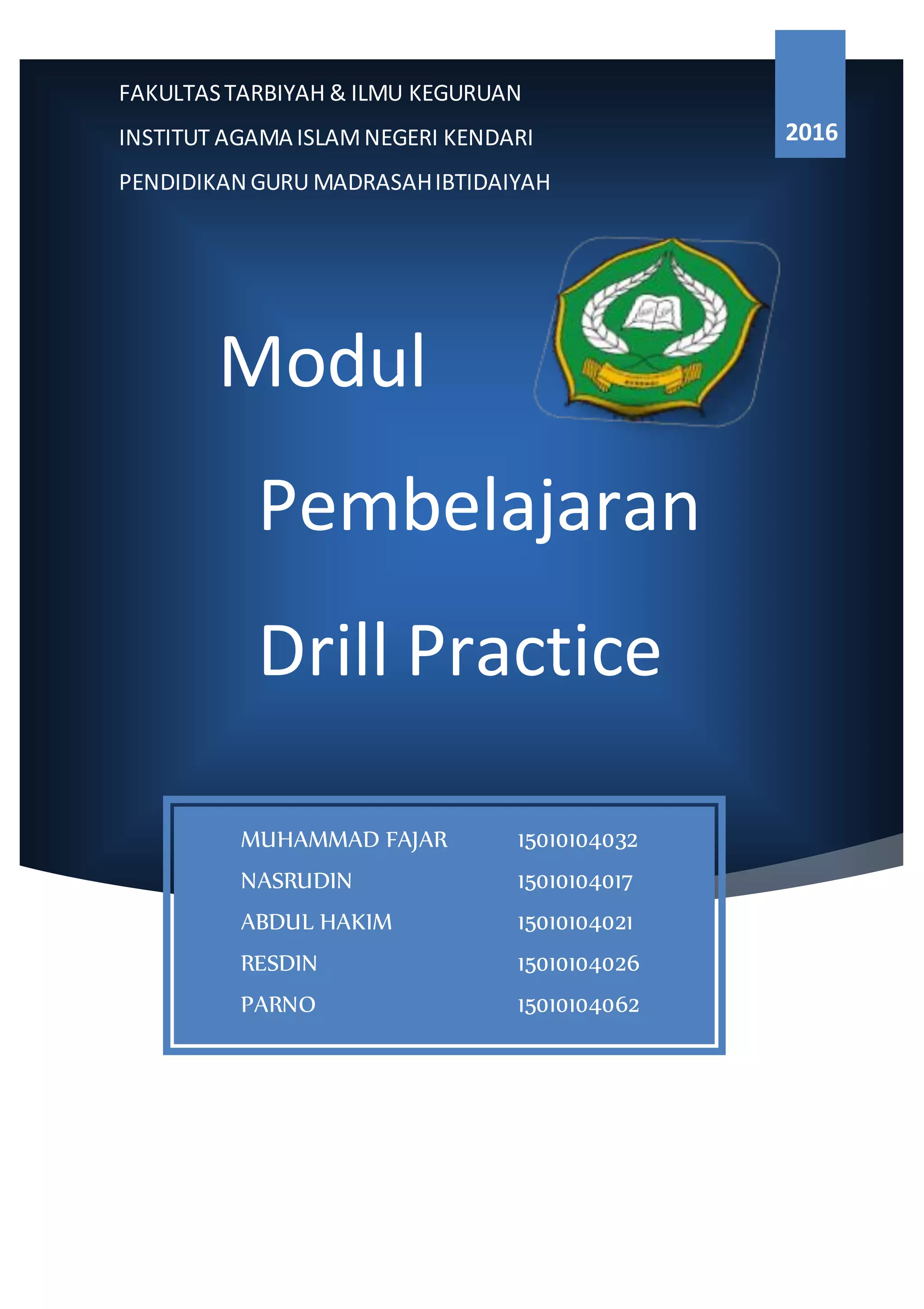 Modul pembelajaran Drill Practice | PDF