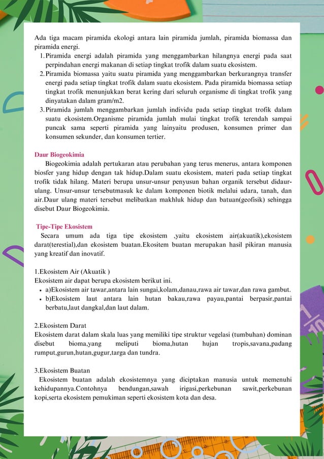 Modul Pembelajaran Ekosistem untuk kelas 10 sma semester 2 | PDF