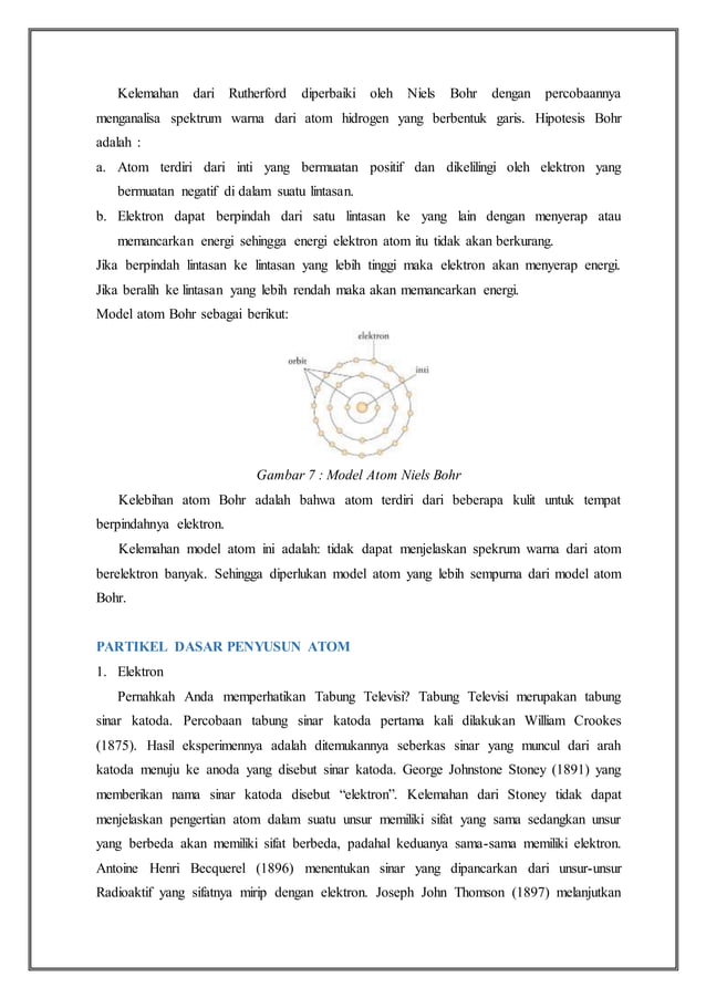 Modul pembelajaran kimia struktur atom | DOCX