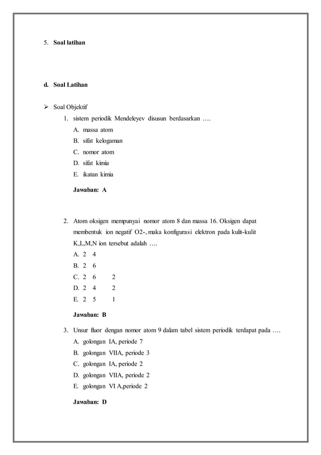 Modul pembelajaran kimia struktur atom | DOCX