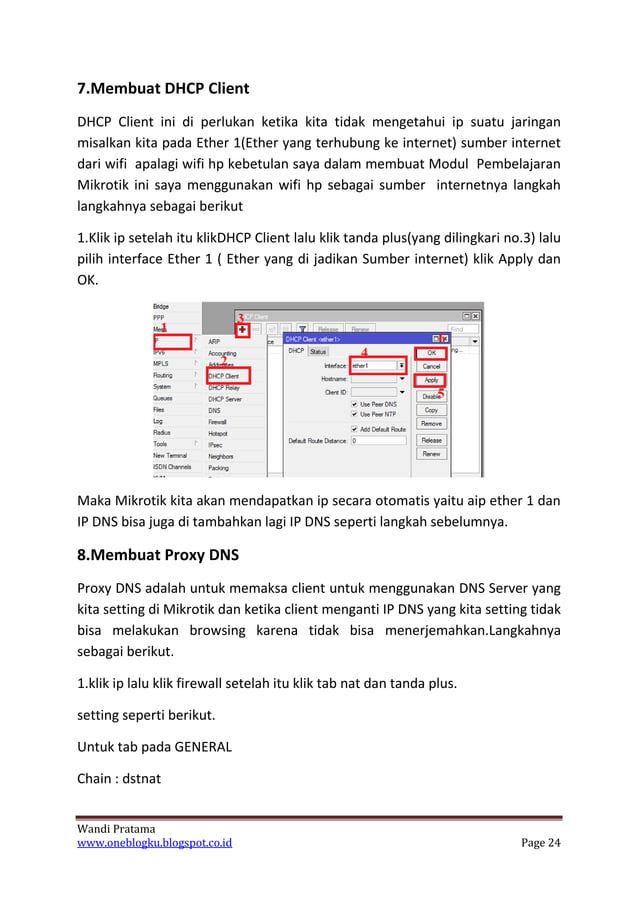 Modul Pembelajaran Mikrotik | PDF