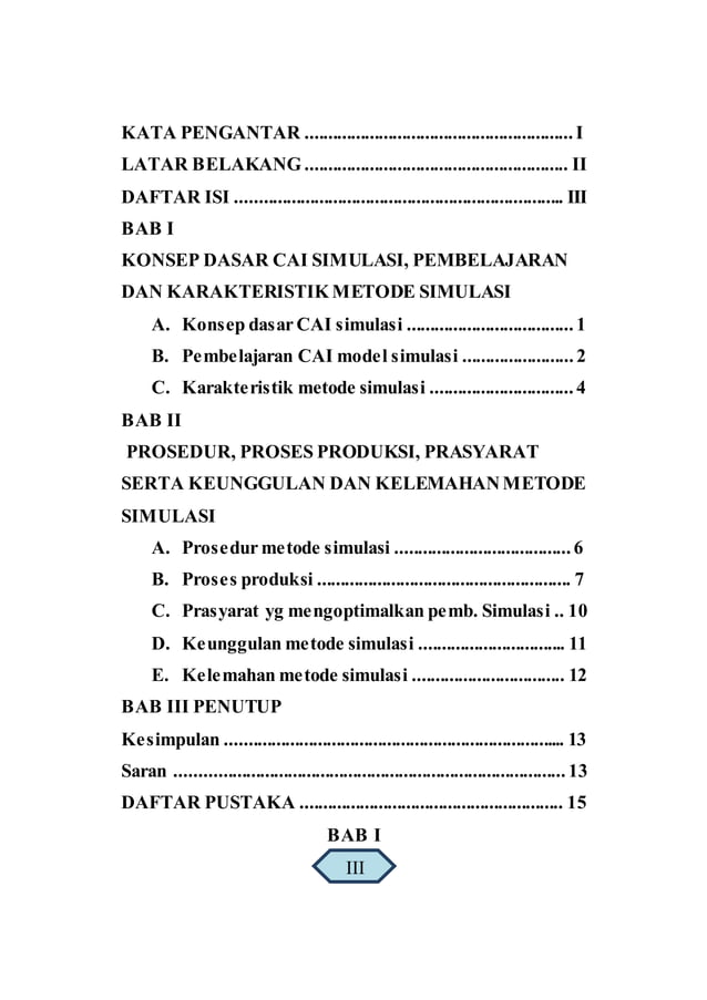 Modul pembelajaran model CAI Simulasi | DOCX