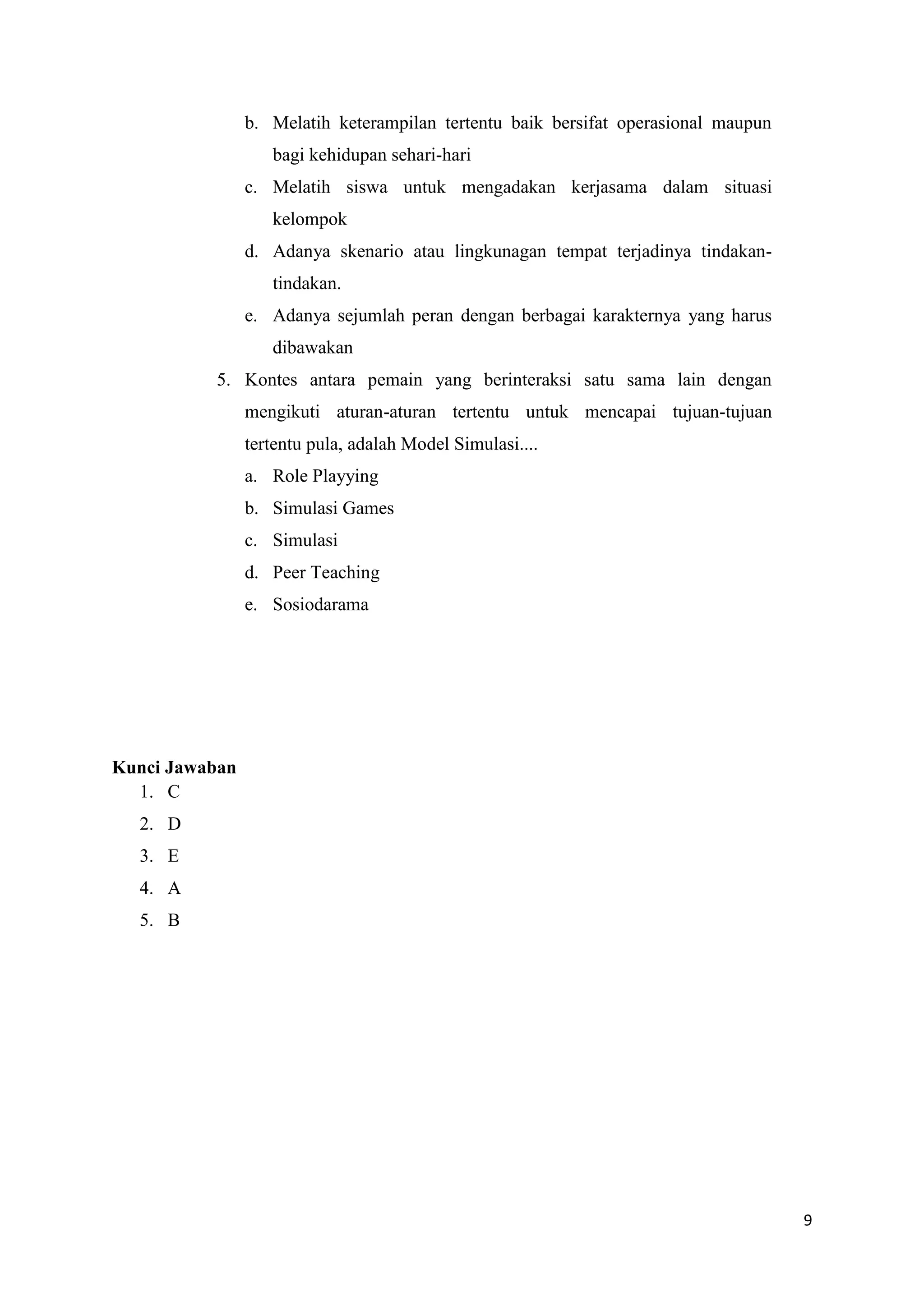 Modul pembelajaran model simulasi | PDF