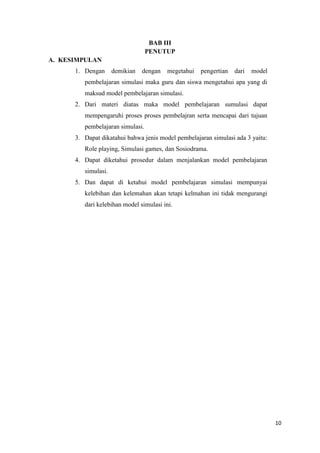 Modul pembelajaran model simulasi | PDF