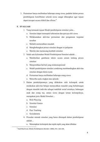 Modul pembelajaran model simulasi | PDF