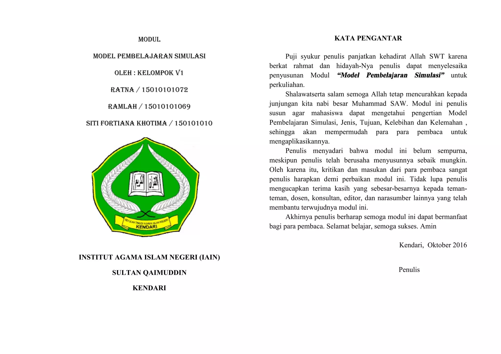 Modul pembelajaran simulasi | PPT