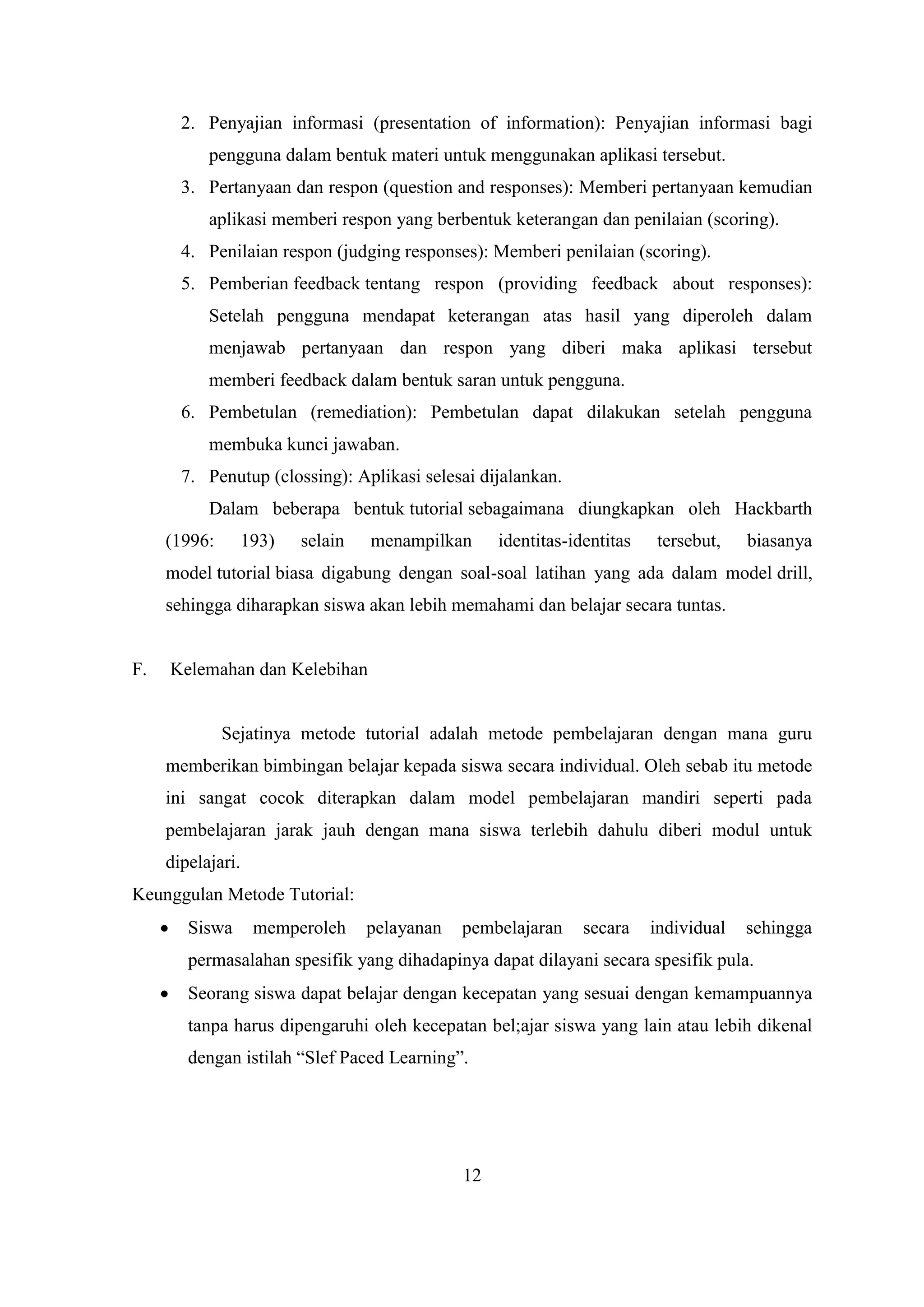 Modul pembelajaran tutorial | PDF