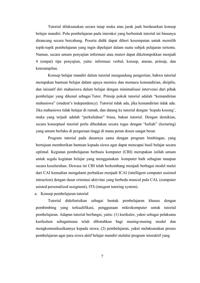 Modul pembelajaran tutorial | PDF