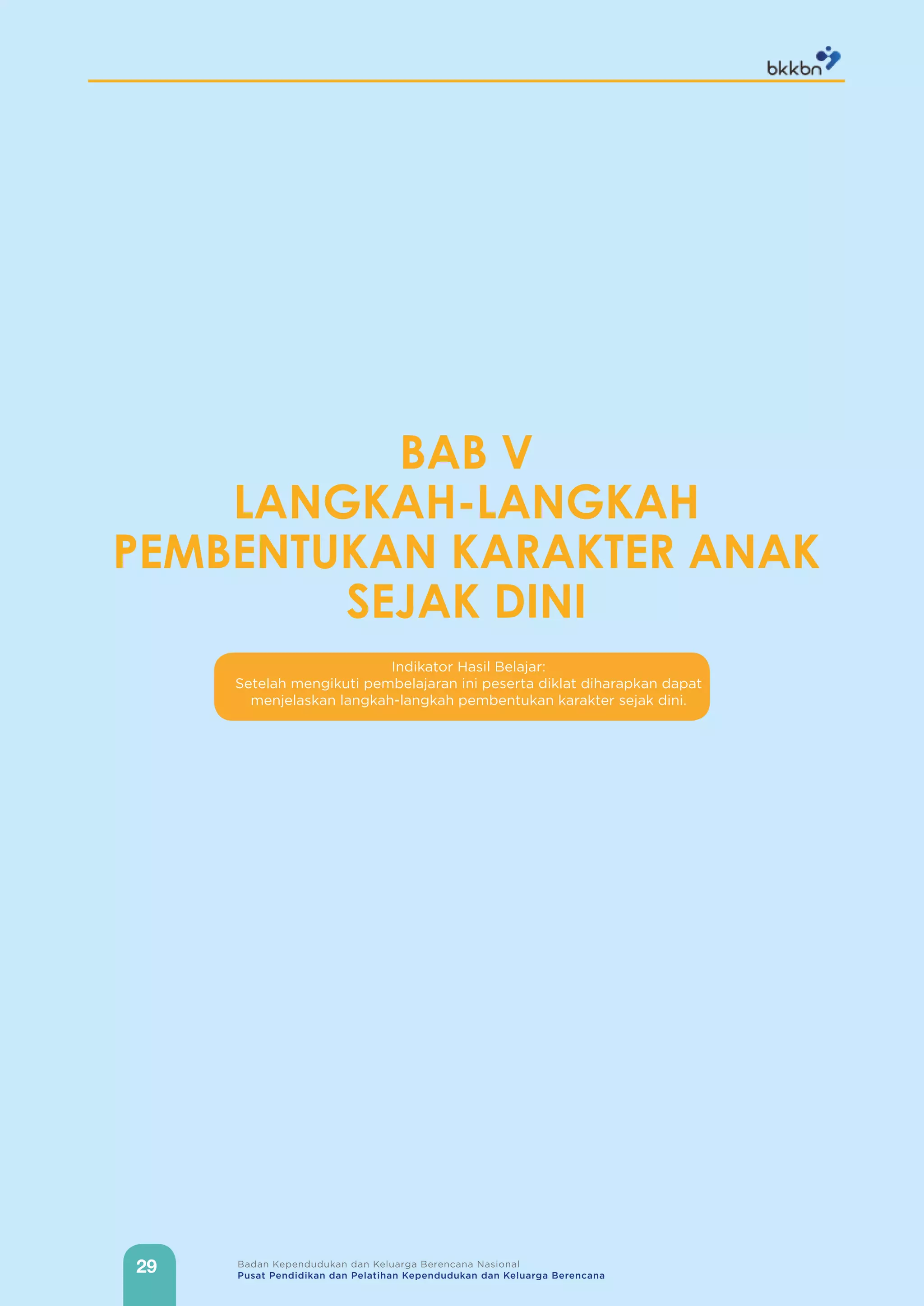 Modul pembentukan karakter sejak dini bkkbn rev4 | PDF