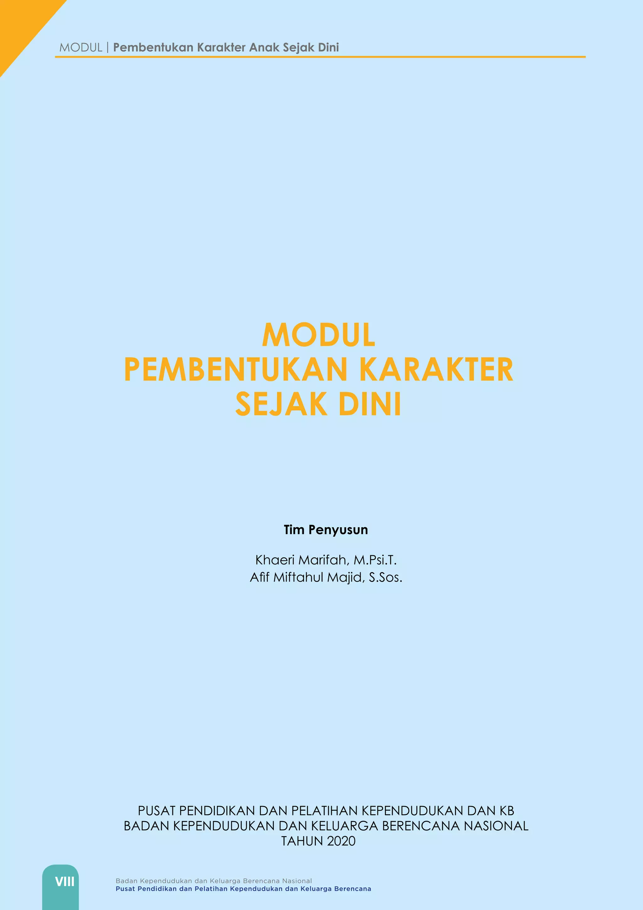 Modul pembentukan karakter sejak dini bkkbn rev4 | PDF