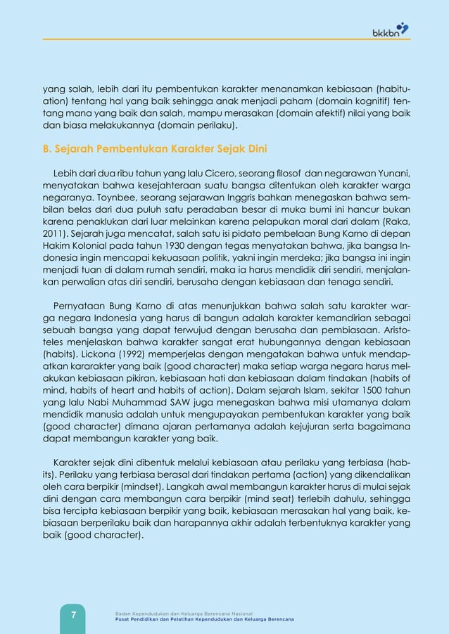 Modul pembentukan karakter sejak dini bkkbn rev4 | PDF