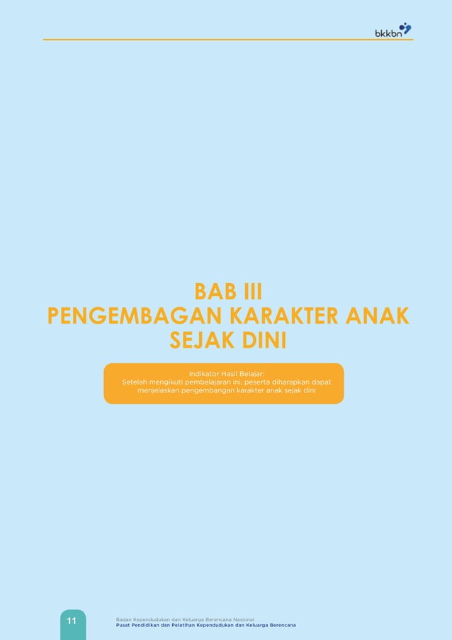 Modul pembentukan karakter sejak dini bkkbn rev4 | PDF