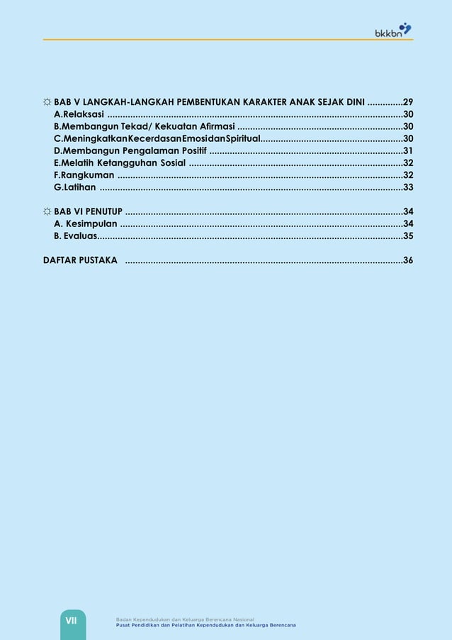 Modul pembentukan karakter sejak dini bkkbn rev4 | PDF