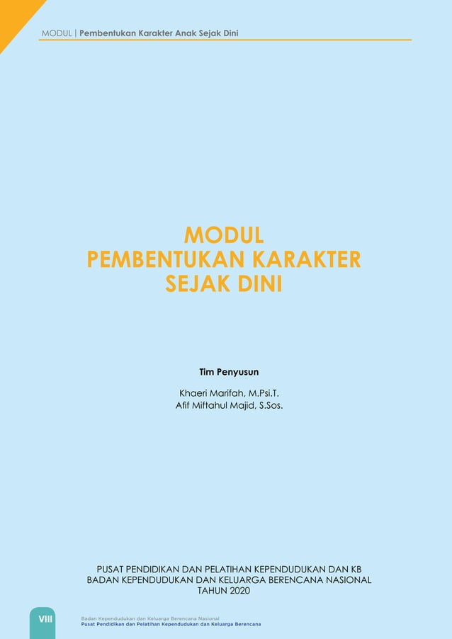 Modul pembentukan karakter sejak dini bkkbn rev4 | PDF