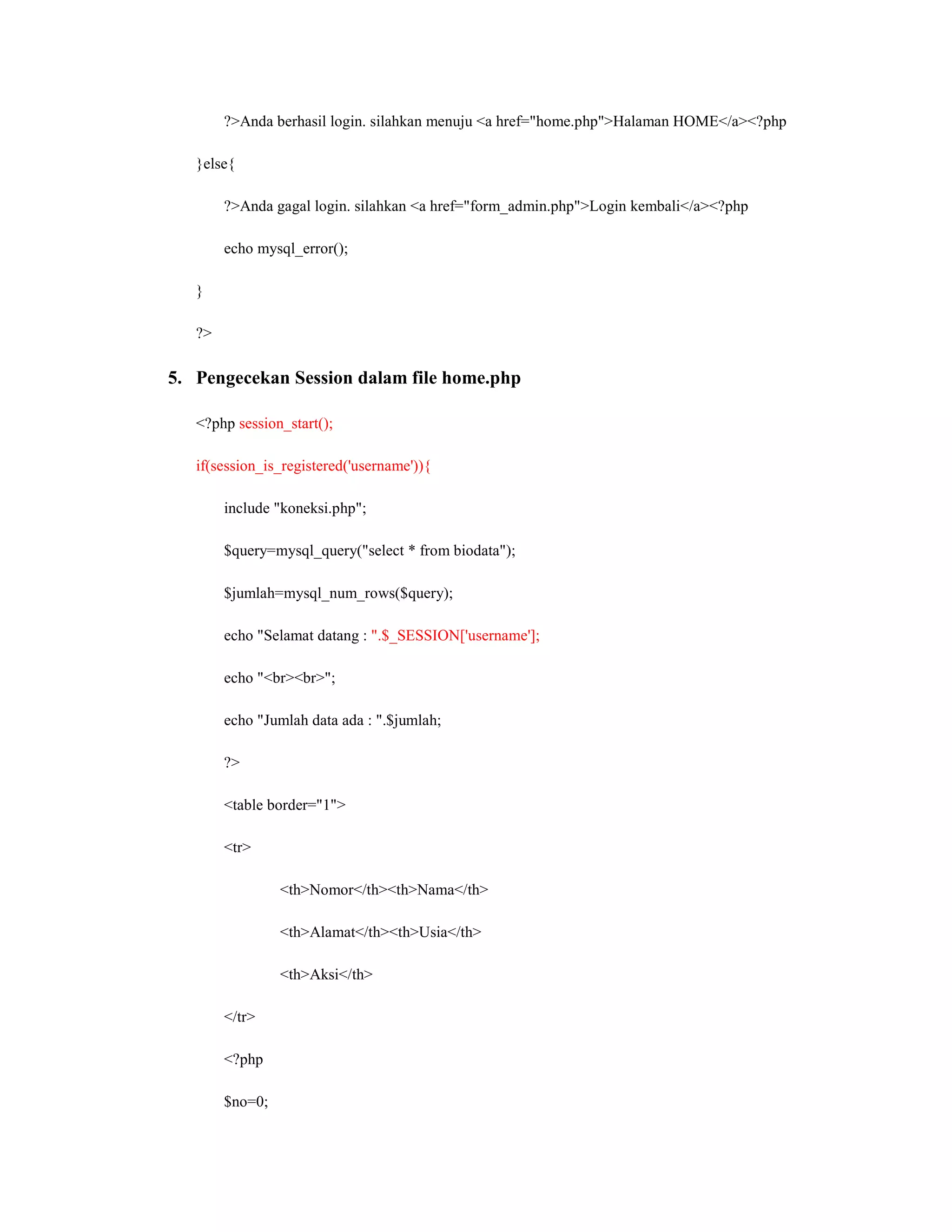 Modul pembuatan aplikasi login dengan php dan my sq lx | PDF