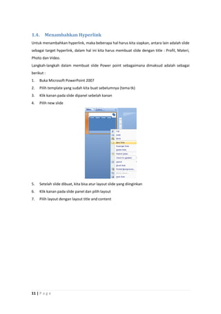 Modul pembuatan multimedia interaktif menggunakan power point | PDF
