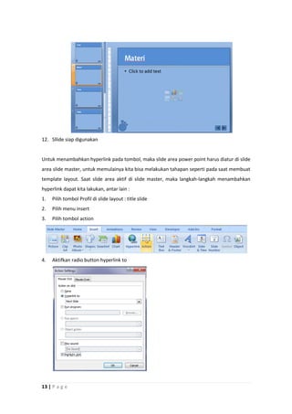 Modul pembuatan multimedia interaktif menggunakan power point | PDF