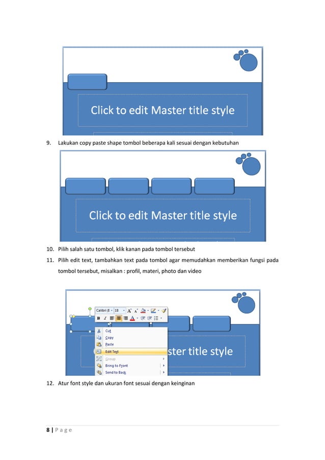 Modul pembuatan multimedia interaktif menggunakan power point | PDF