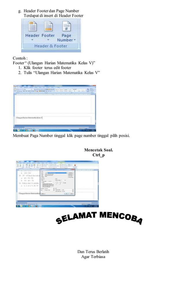 SETTING PEMBUATAN SOAL DENGAN MOCROSOFT WORD 2007 | DOCX