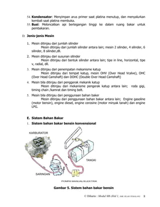 Modul pemeliharaan komponen engine | PDF