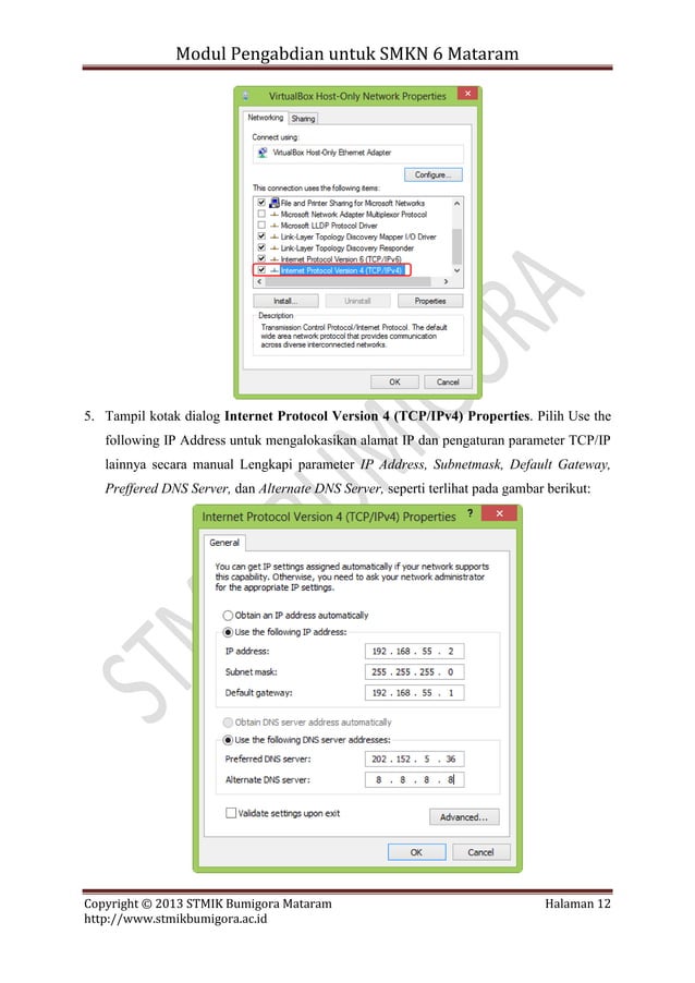 Modul Solusi UN SMK TKJ Paket 1 - Membangun PC Router & Proxy Server | PDF