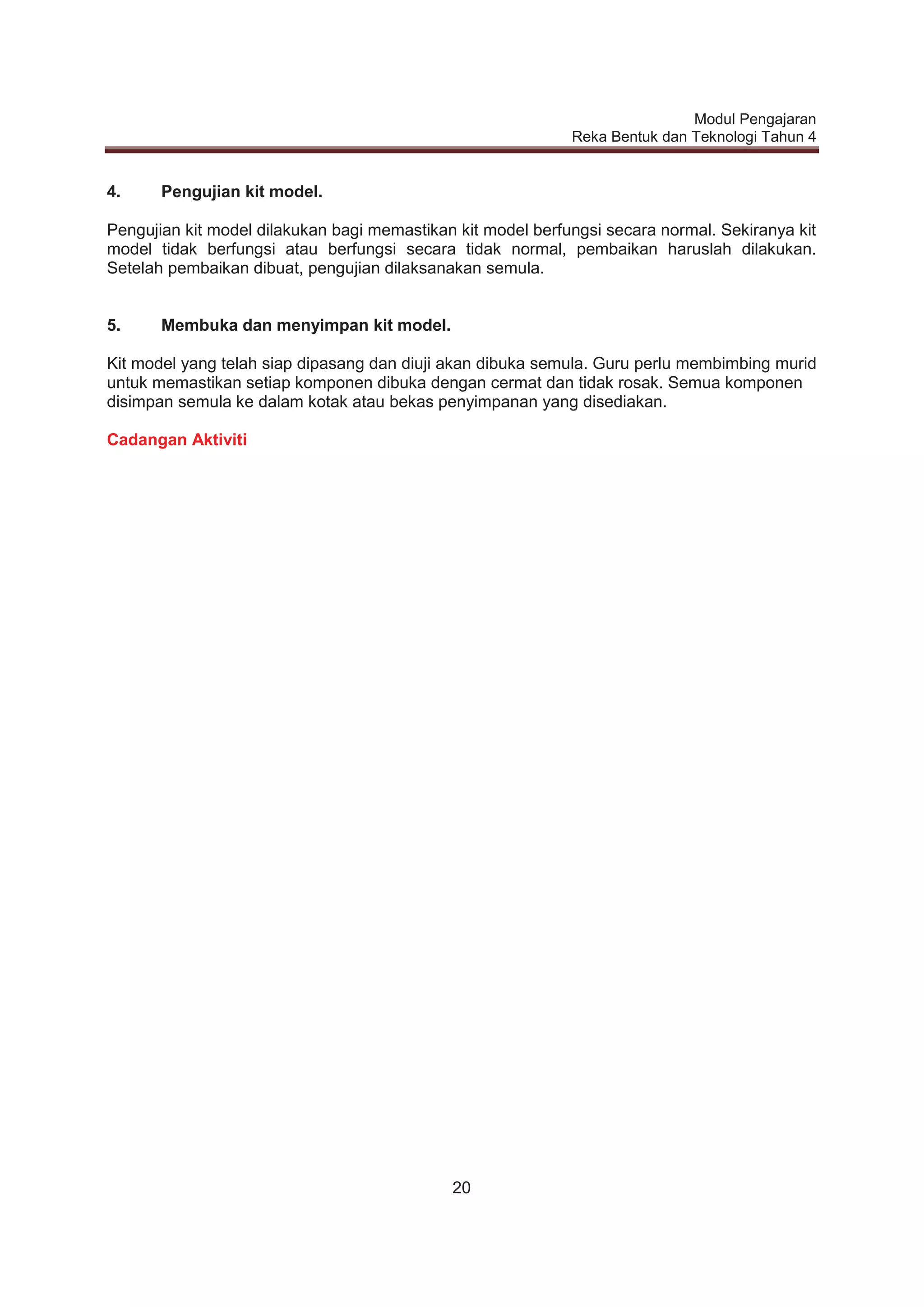 MODUL PENGAJARAN RBT TAHUN 4 (TERBARU) DSKP | PDF