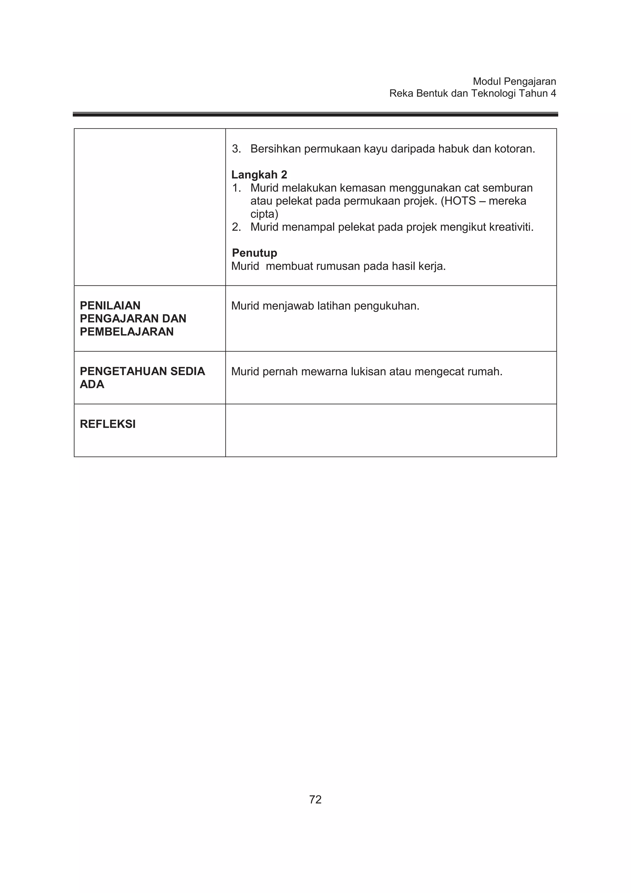 MODUL PENGAJARAN RBT TAHUN 4 (TERBARU) DSKP | PDF