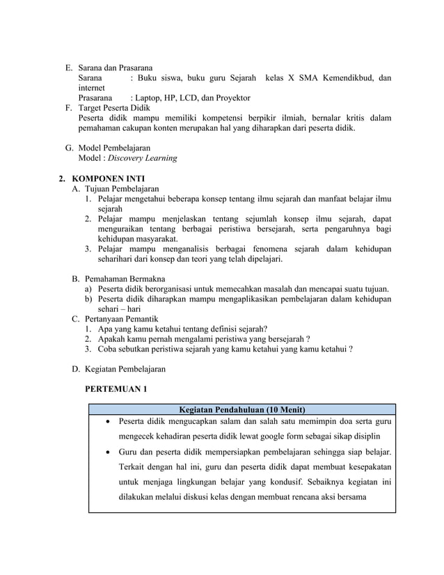 Modul pengantar ilmu sejarah kelas X PDF | PDF