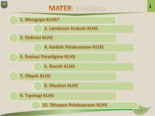 Modul pengantar klhs | PPTX