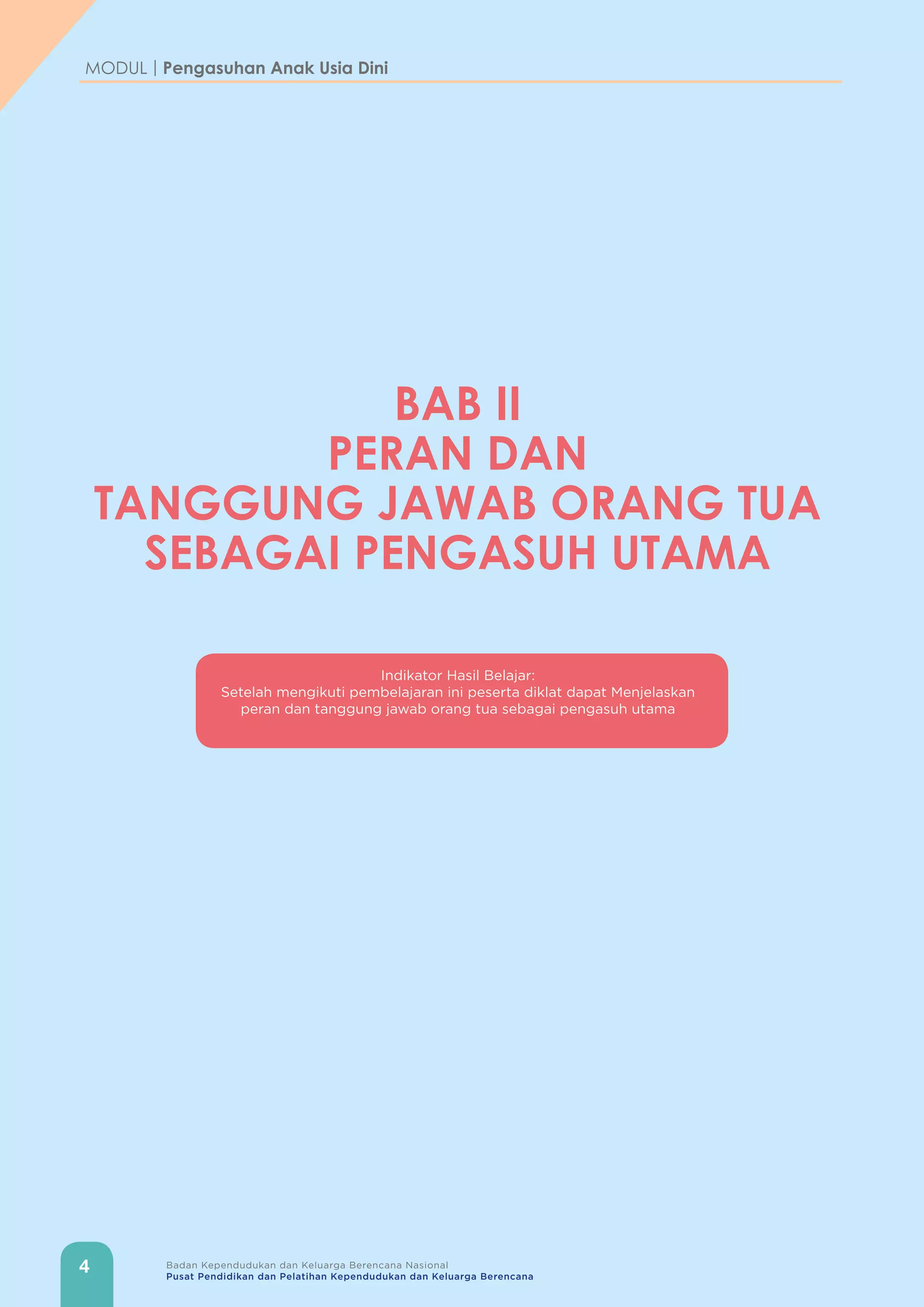 Modul pengasuhan anak usia dini bkkbn rev4 | PDF