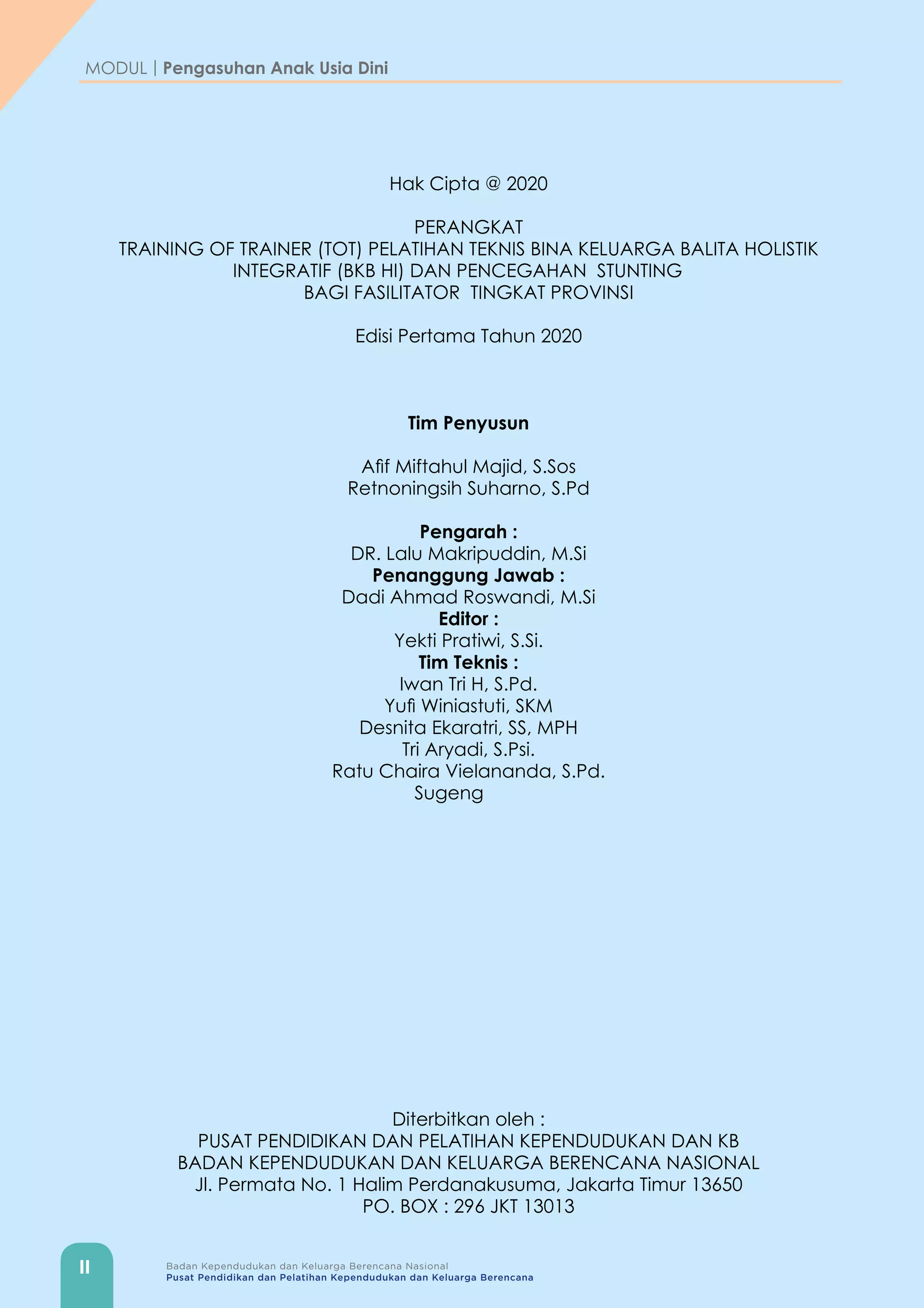 Modul pengasuhan anak usia dini bkkbn rev4 | PDF