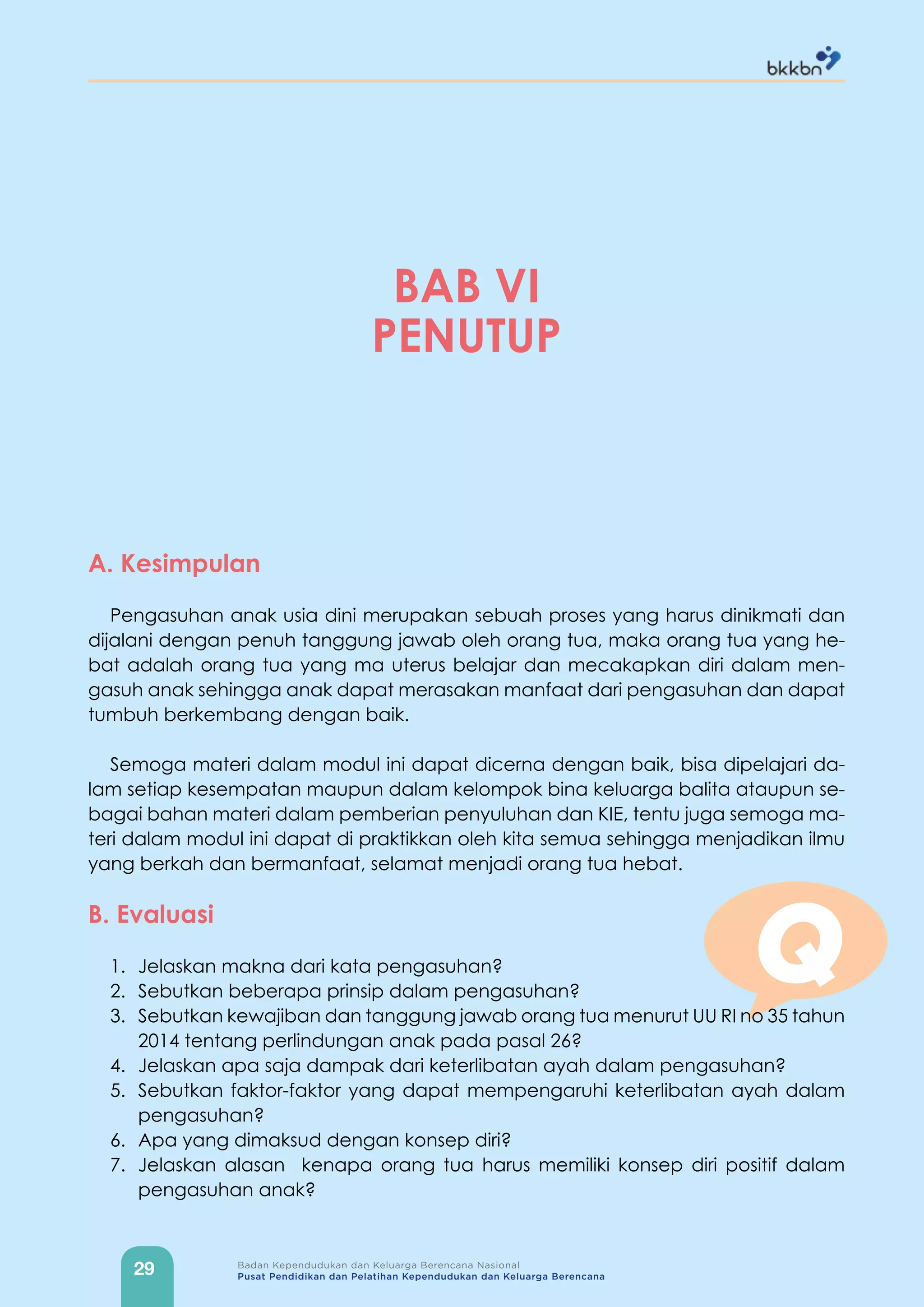 Modul pengasuhan anak usia dini bkkbn rev4 | PDF