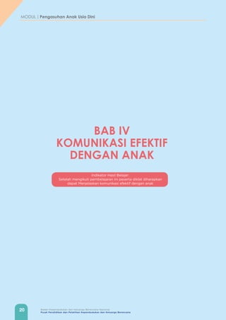 Modul pengasuhan anak usia dini bkkbn rev4 | PDF