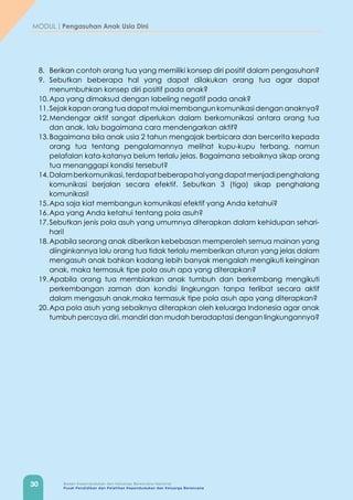 Modul pengasuhan anak usia dini bkkbn rev4 | PDF