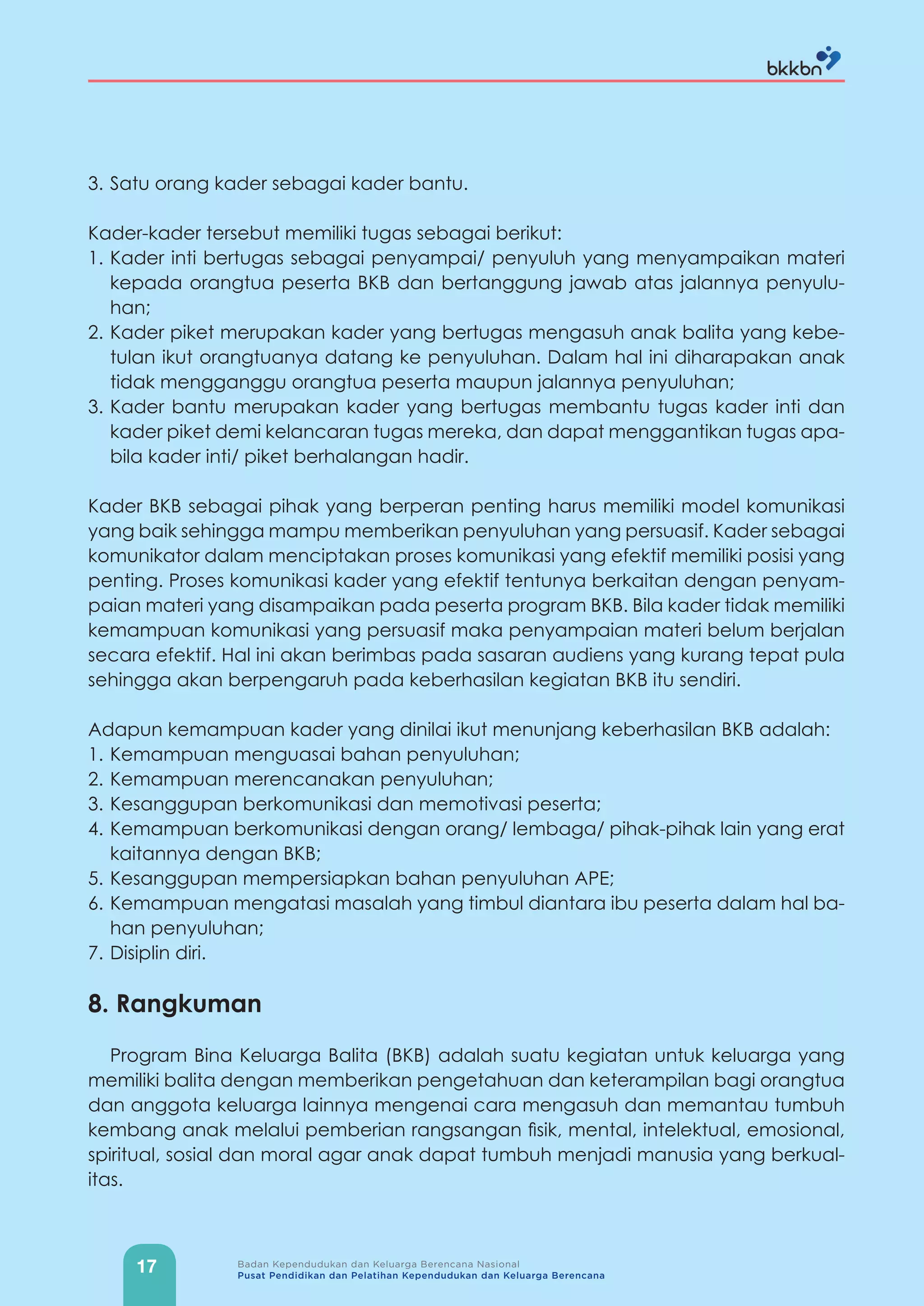 Modul pengelolaan bkb bkkbn final | PDF