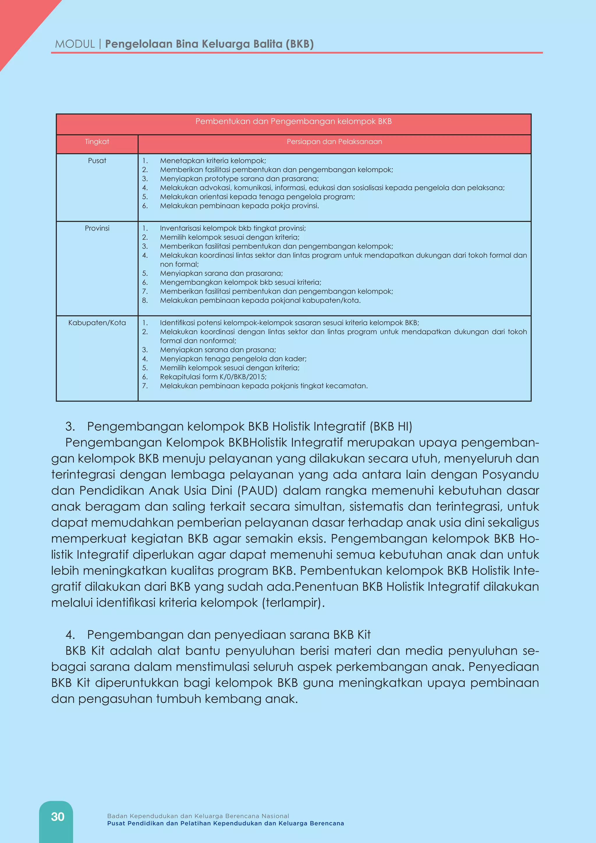 Modul pengelolaan bkb bkkbn final | PDF