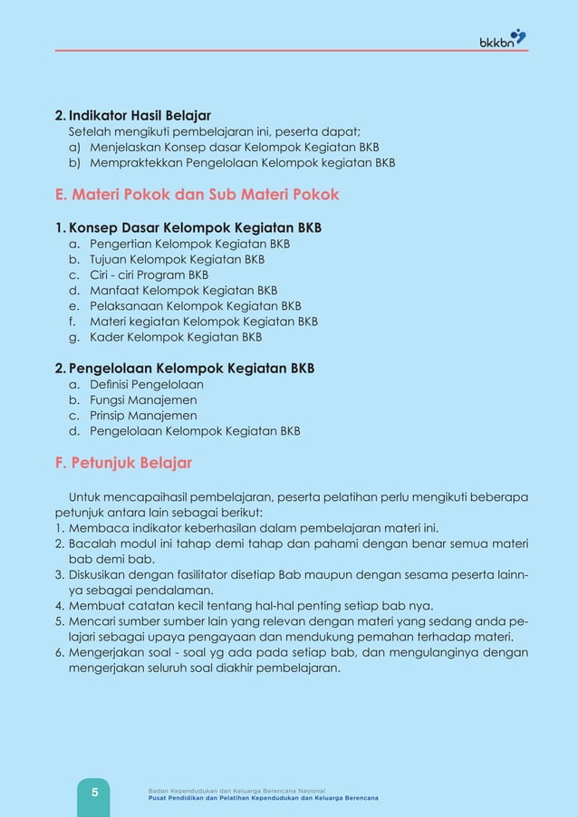 Modul pengelolaan bkb bkkbn final | PDF