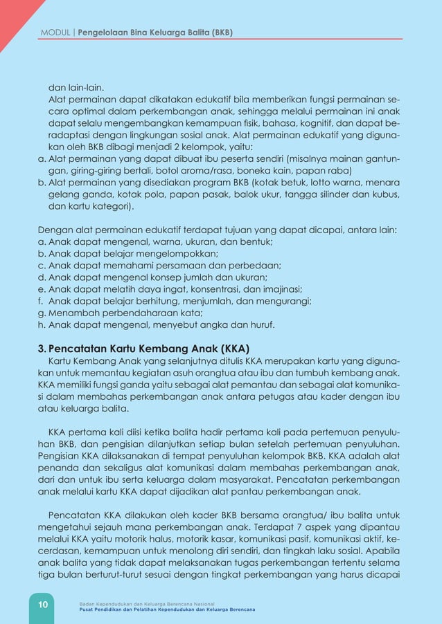 Modul pengelolaan bkb bkkbn final | PDF