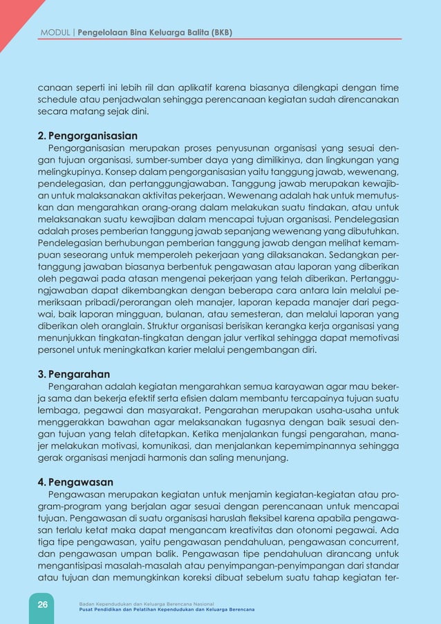 Modul pengelolaan bkb bkkbn final | PDF