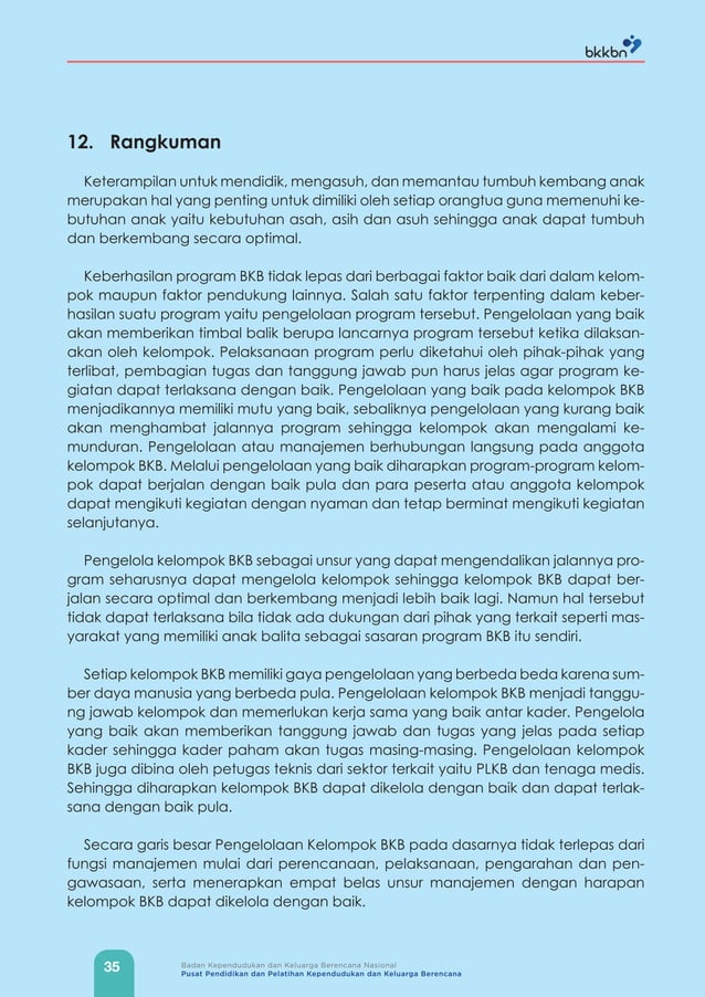 Modul pengelolaan bkb bkkbn final | PDF