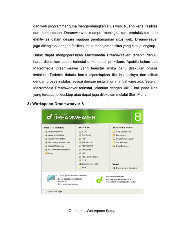 Modul pengenalan dreamweaver | PDF