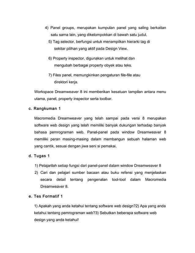 Modul pengenalan dreamweaver | PDF