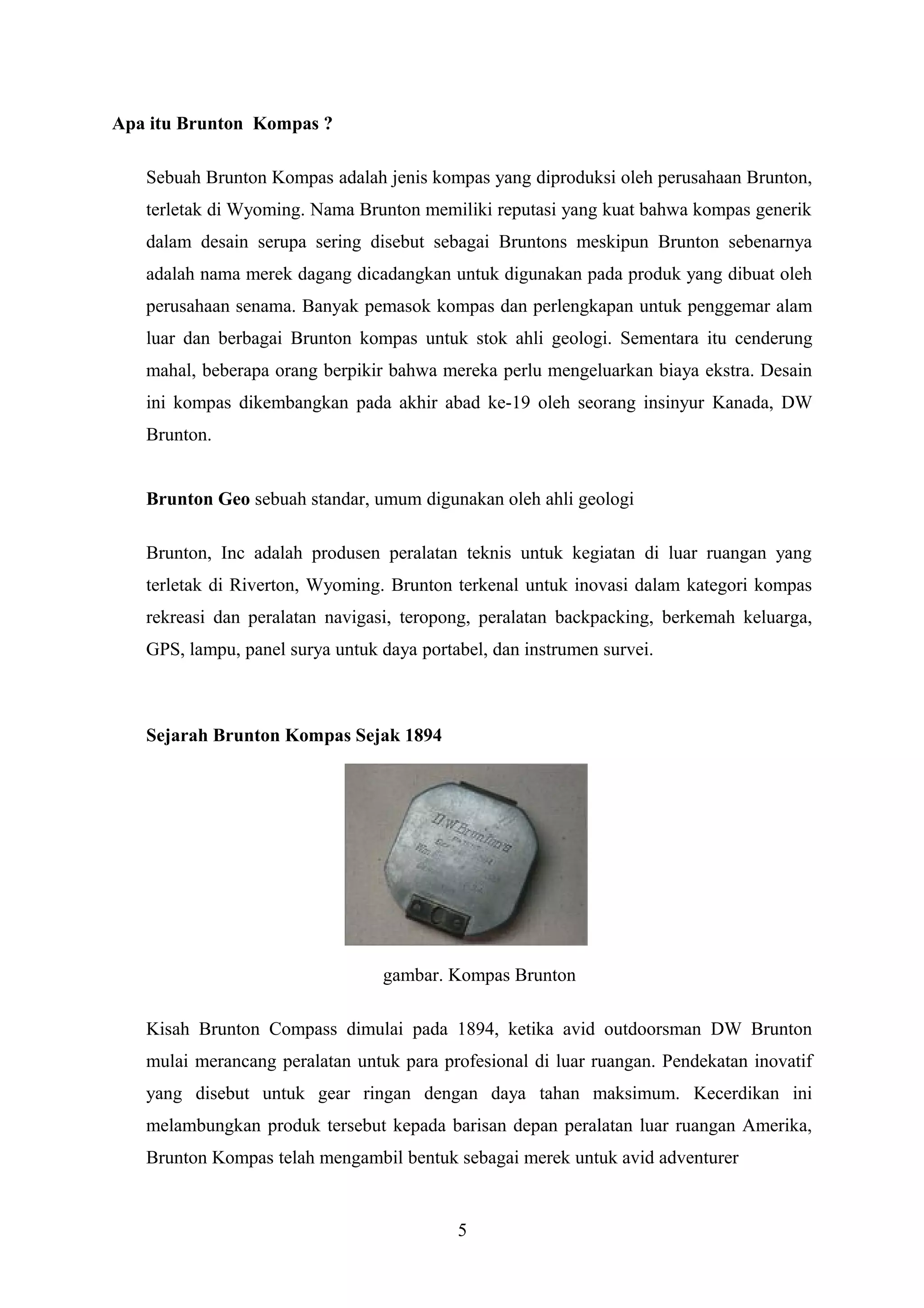 Modul penggunaan kompas geologi agp bandung | DOC