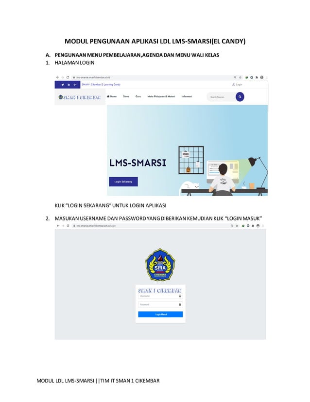 Modul pengunaan aplikasi ldl lms | PDF