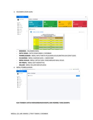 Modul pengunaan aplikasi ldl lms | PDF